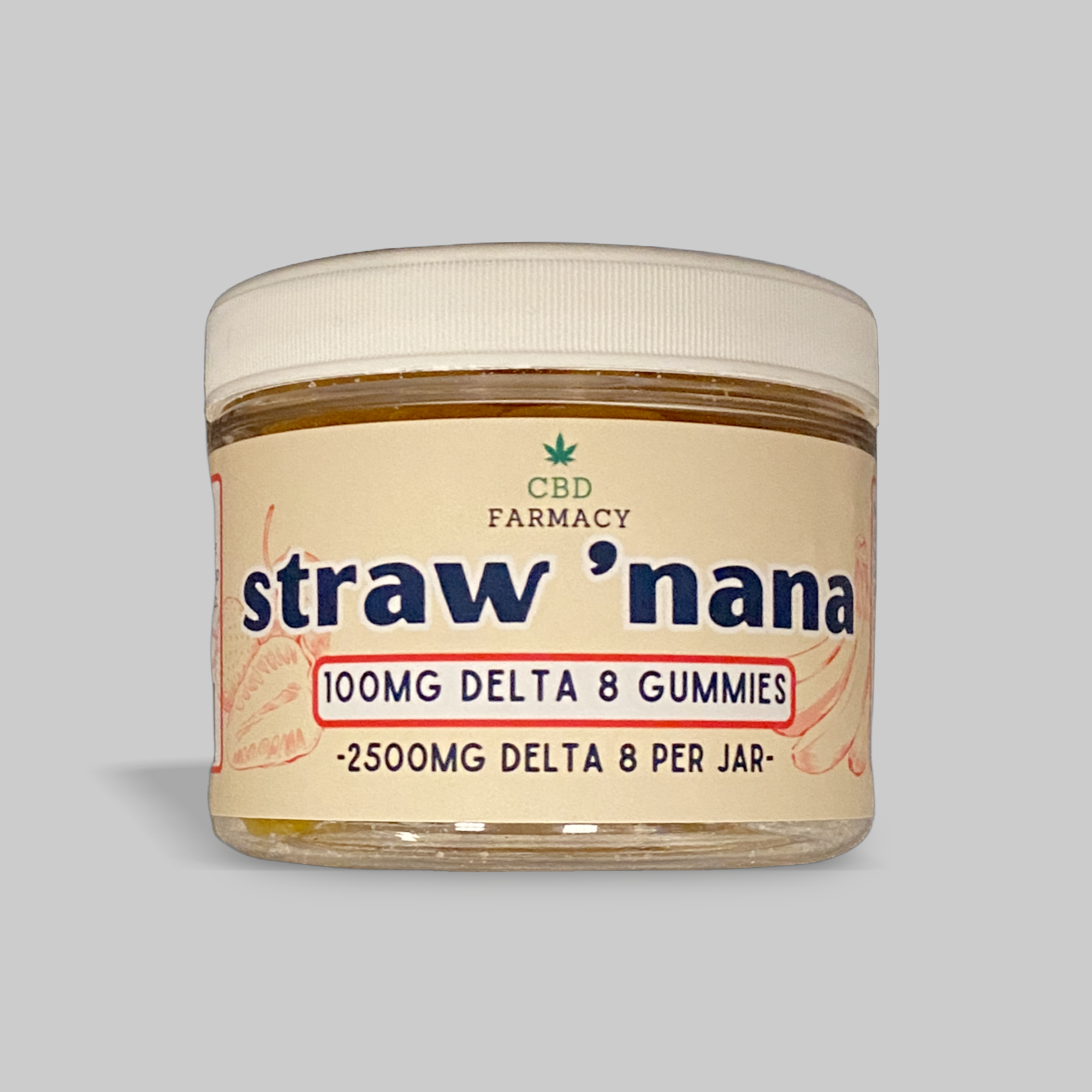 CBD Farmacy | 100mg Delta-8 THC Straw'nana Gummies (25ct) | CBD Farmacy