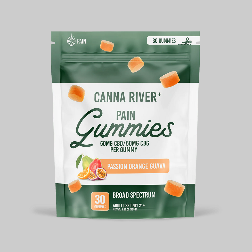 Canna River | CBD + CBG Pain Gummies - Passion Orange Guava (30ct ...